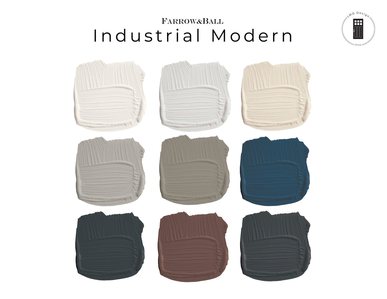 Farrow & Ball Industrial Modern Paint Color Palette | Whole House Pain ...