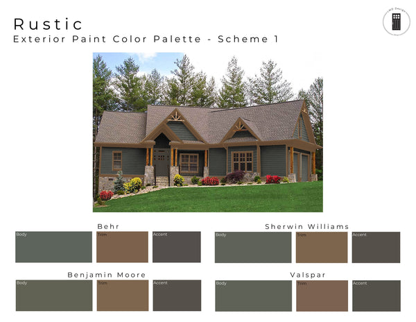 Rustic Exterior Paint Color Palettes | Paint Colors for Exterior ...