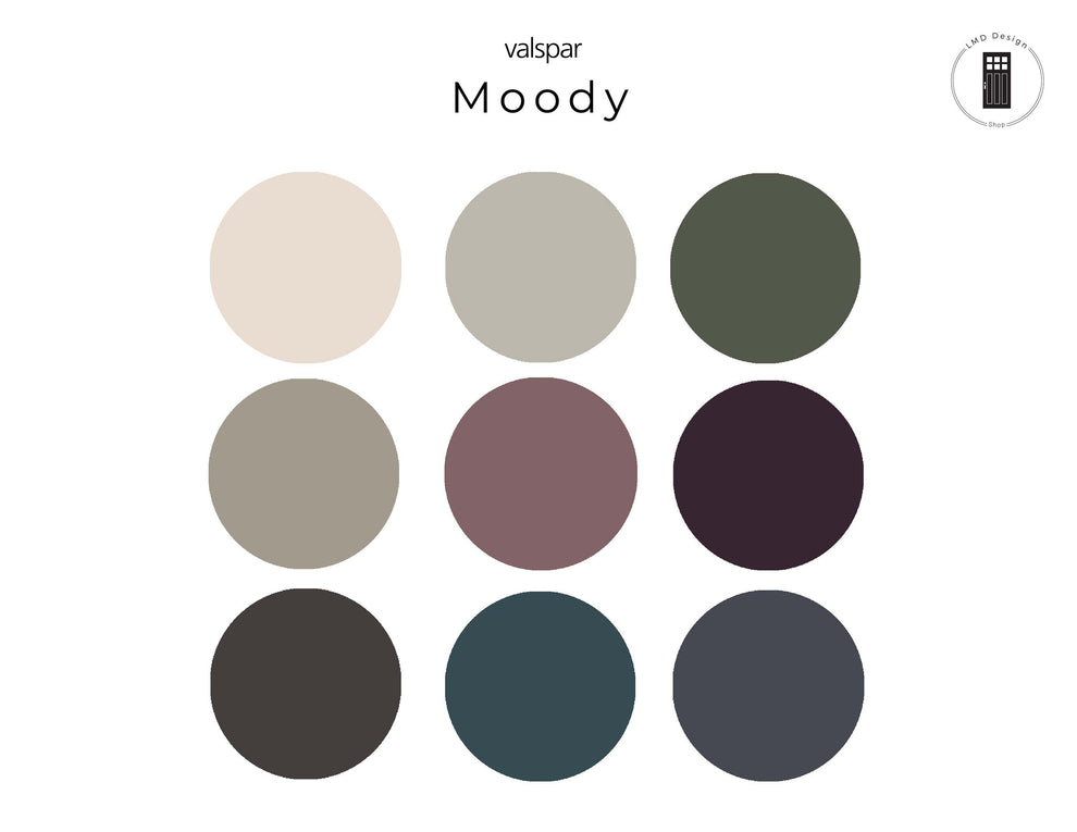 Moody Dulux (Canadian Color Codes) Paint Color Palette | Moody Whole H ...