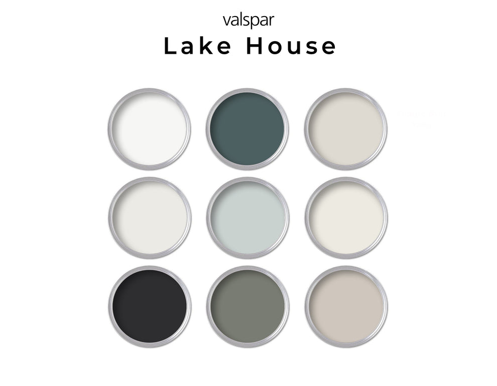 Valspar Lake House Cabin Paint Palette | Whole House Paint Palette Cab ...