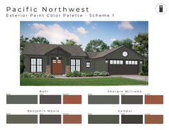 Pacific Northwest Exterior Paint Color Palettes | Northwest Style Exte ...