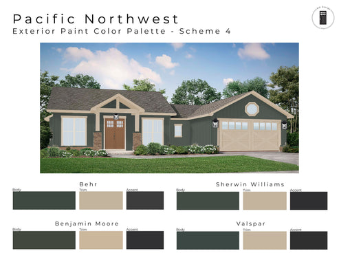 Pacific Northwest Exterior Paint Color Palettes | Northwest Style Exte ...