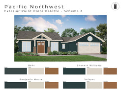 Pacific Northwest Exterior Paint Color Palettes | Northwest Style Exte ...