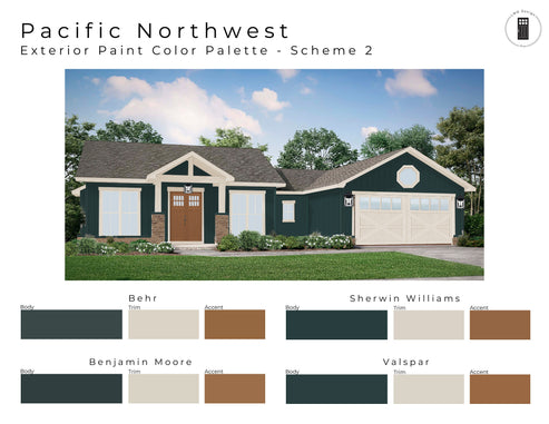 Pacific Northwest Exterior Paint Color Palettes | Northwest Style Exte ...